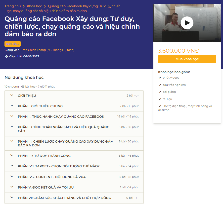 Quảng cáo facebook xây dựng