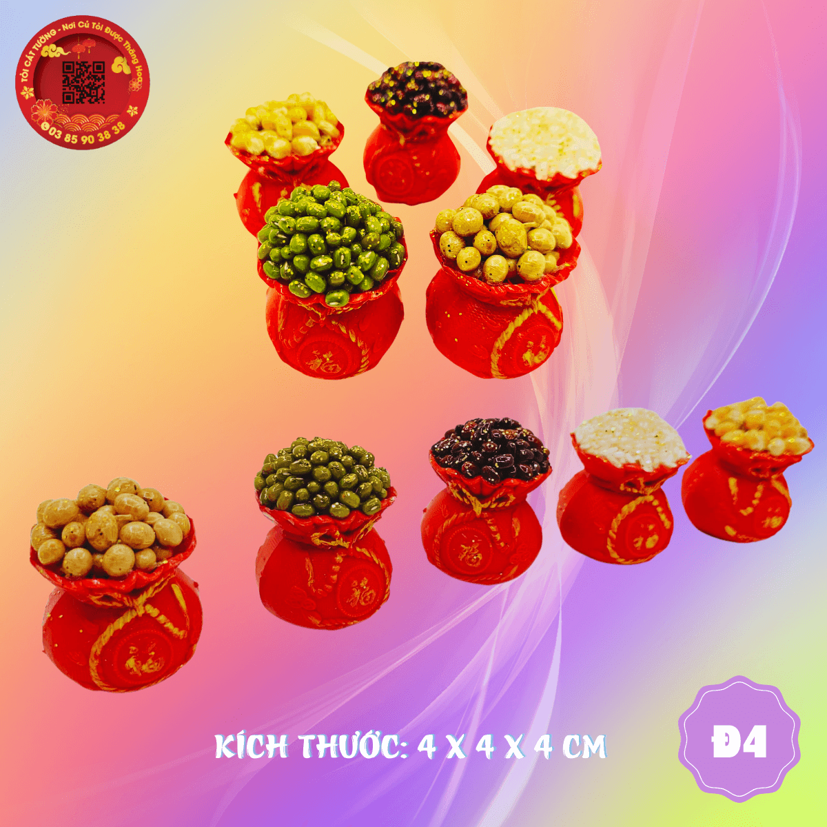 Bộ ngũ cốc chung ly túi đỏ MÃI KEO