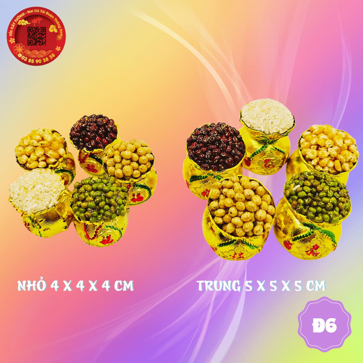 Bộ ngũ cốc chung ly túi vàng ĐẸP BÁ PHÁT