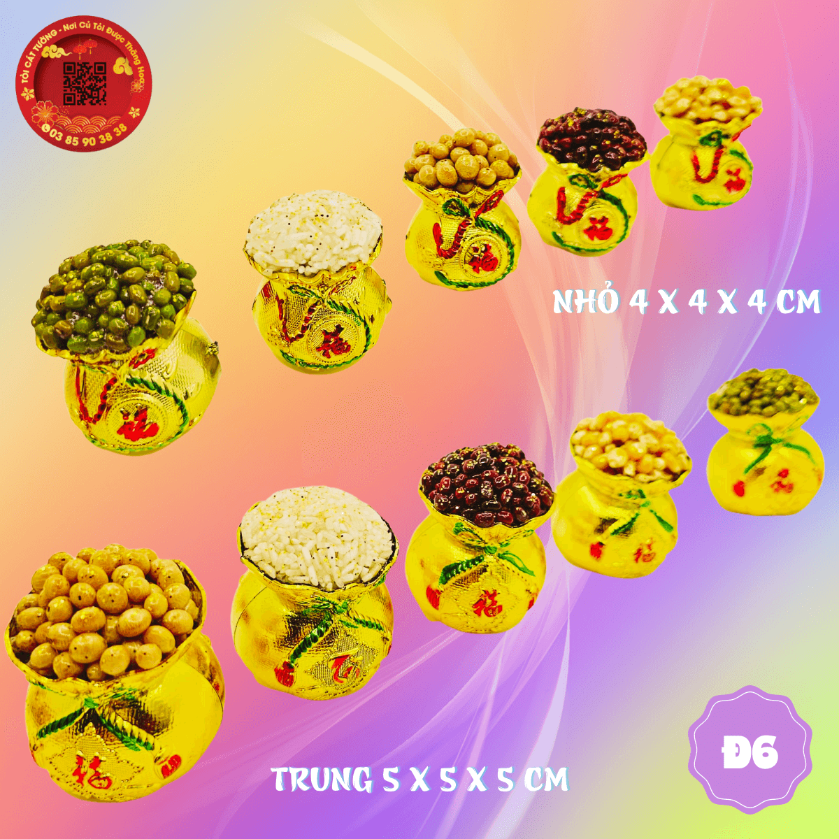 Bộ ngũ cốc chung ly túi vàng ĐẸP BÁ PHÁT