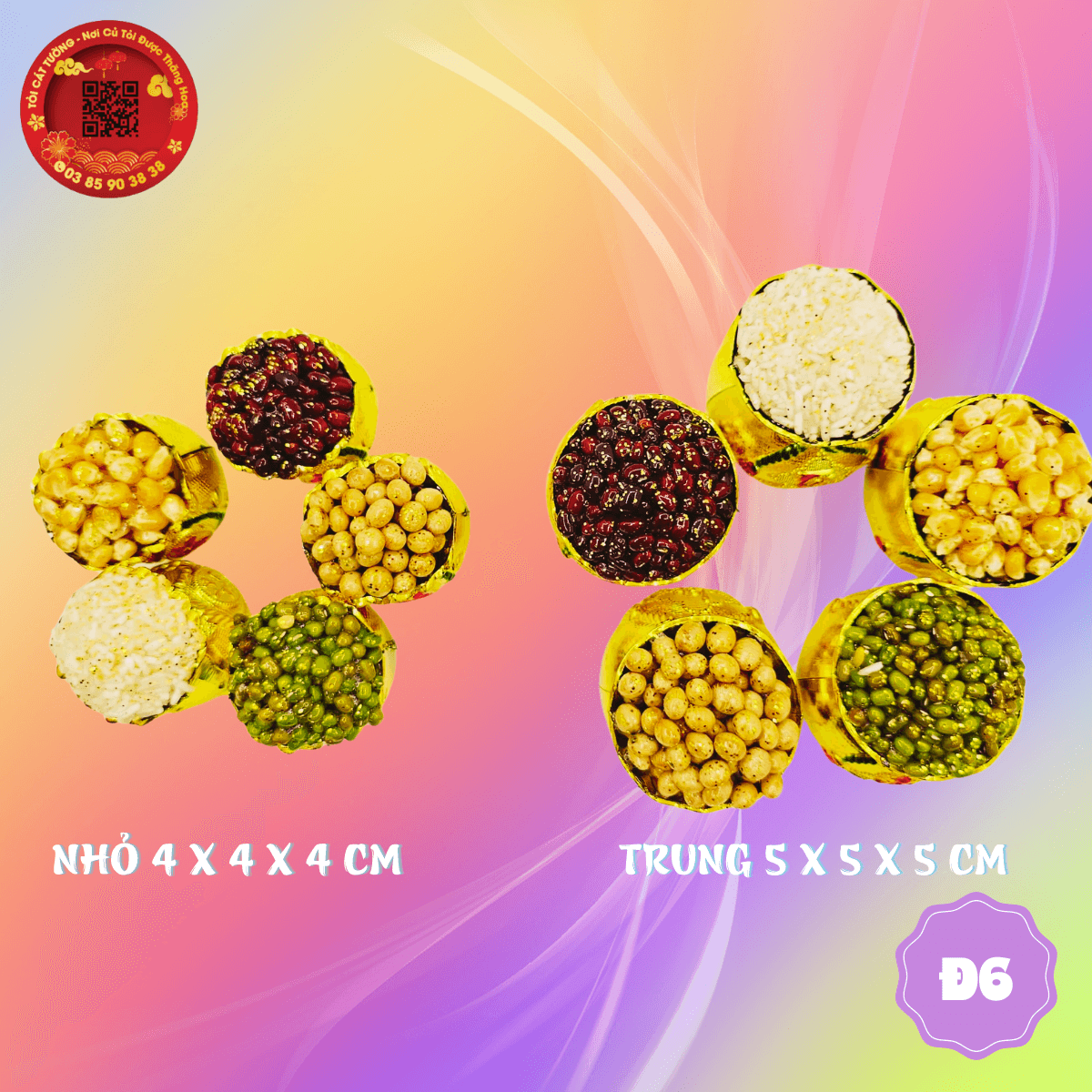 Bộ ngũ cốc chung ly túi vàng ĐẸP BÁ PHÁT