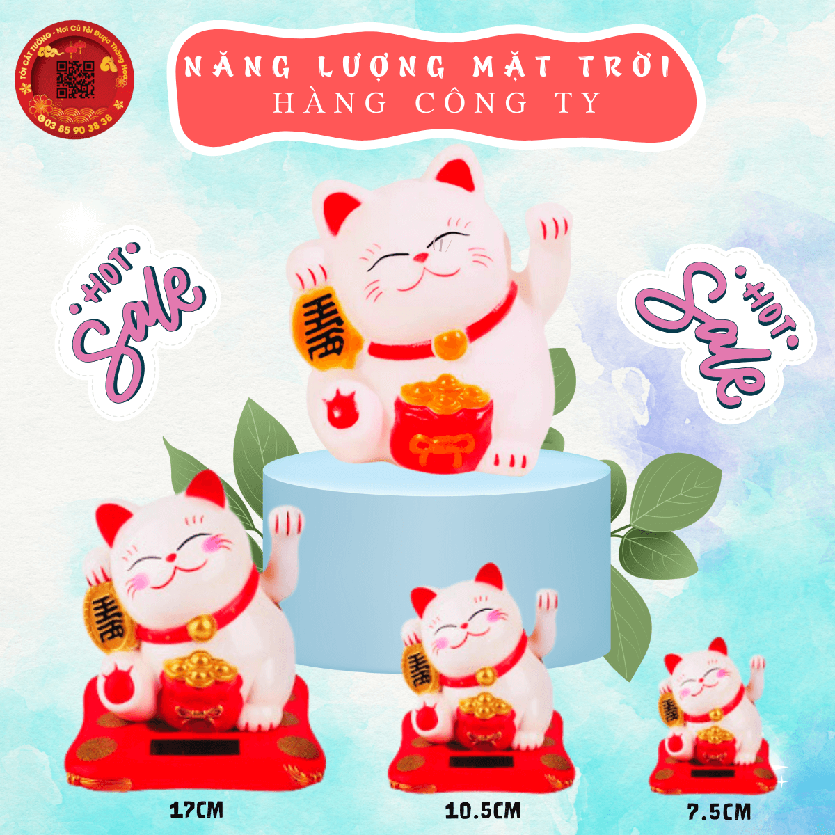 Mèo Thần Tài Năng Lượng Mặt Trời