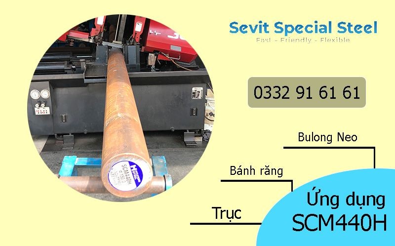 Ứng dụng cơ bản nào cho thép tròn đặc SCM440H?