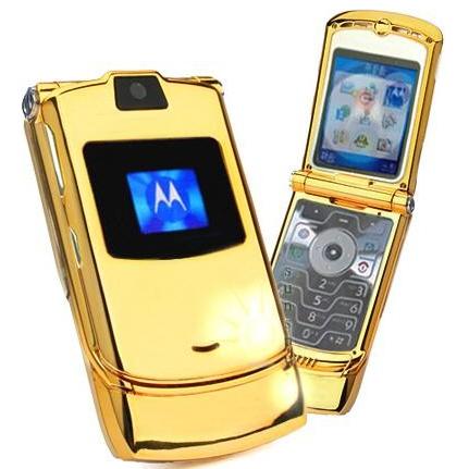motorola razr v3 gold