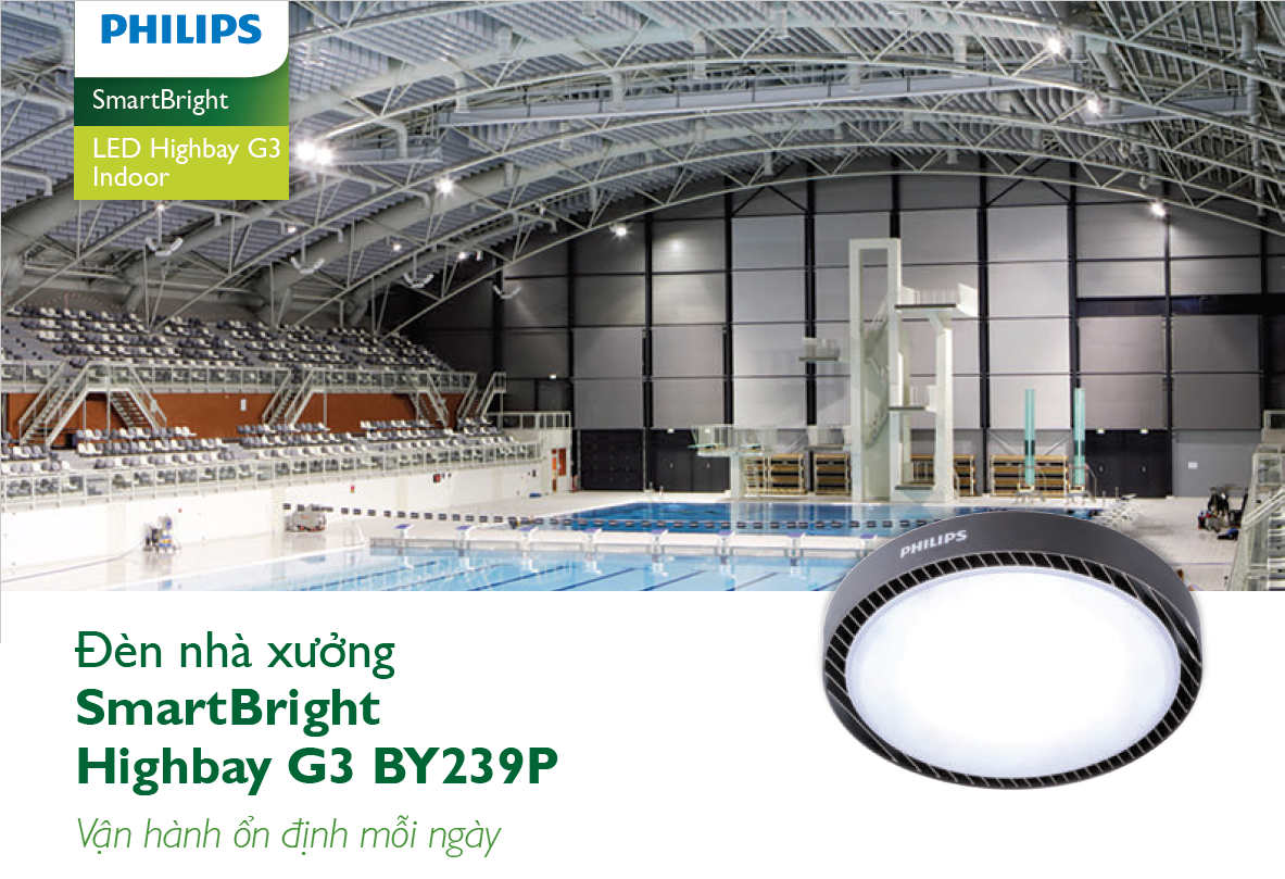 BY239P - Đèn Highbay Led Philips chiếu sáng nhà xưởng công nghiệp BY239P