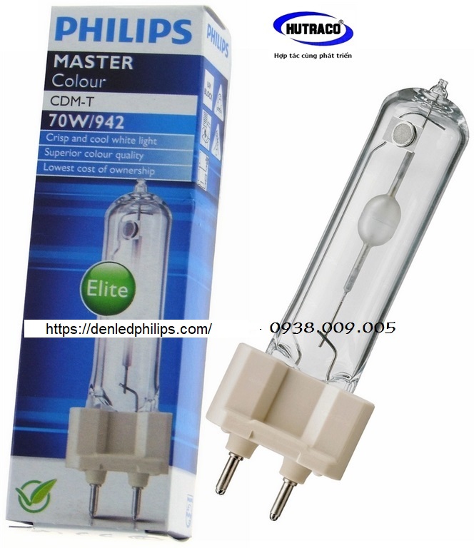 Bóng đèn cao áp Philips Master CDM-T 70W 830/942 G12 1CT/12