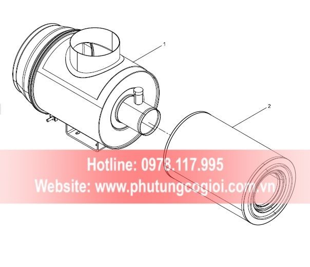 Lọc gió máy xúc lật