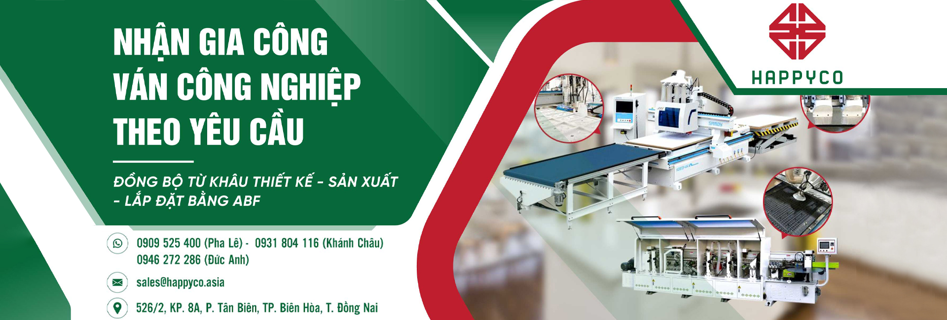 Happyco | Chuyên Thiết Kế Thi Công Nội Thất | Gia Công Ván Công Nghiệp