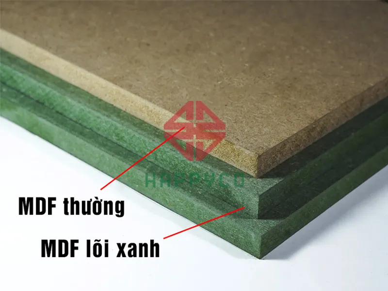 Thành phần cấu tạo của MDF lõi xanh chống ẩm