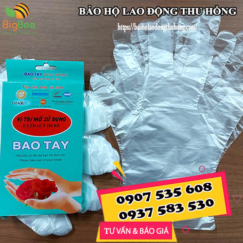 Mua ngay bao tay nilon hộp 100 cái giá rẻ nhất