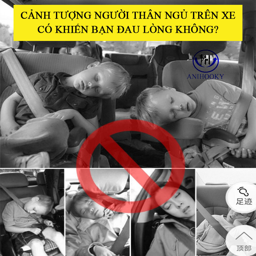 Gối Tựa Đầu Ngủ 2 bên trên ô tô thông minh chống đau mỏi vai gáy, đau đầu.