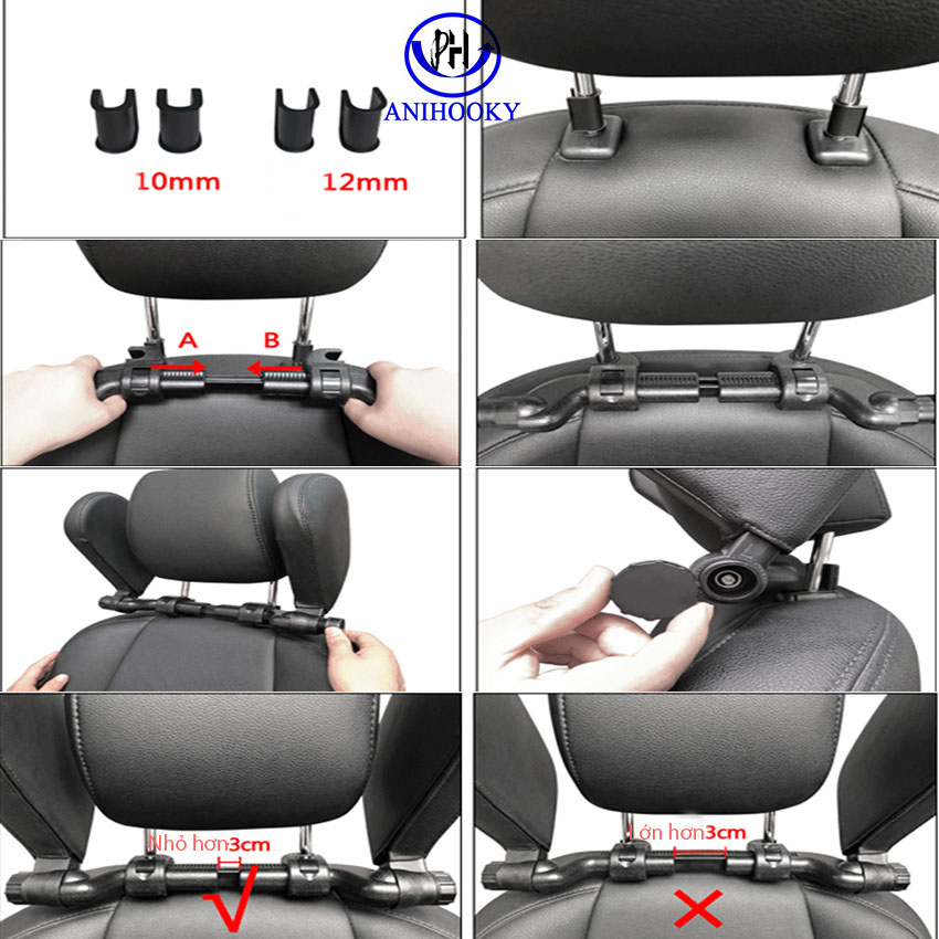 Gối Tựa Đầu Ngủ 2 bên trên ô tô thông minh chống đau mỏi vai gáy, đau đầu.