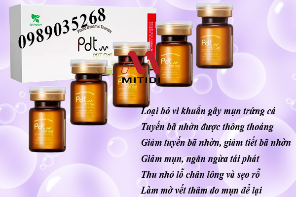Gel trị mụn PDT photodynamic therapy