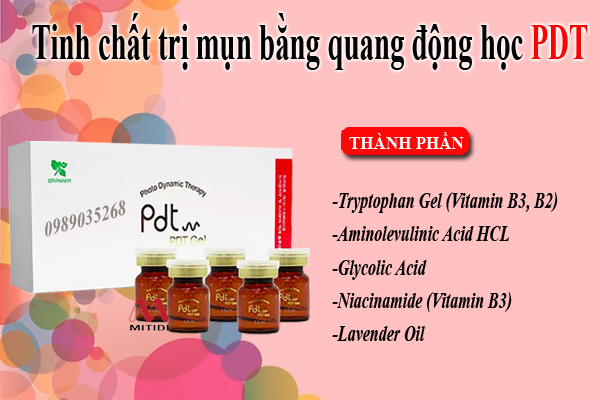 Gel trị mụn PDT photodynamic therapy