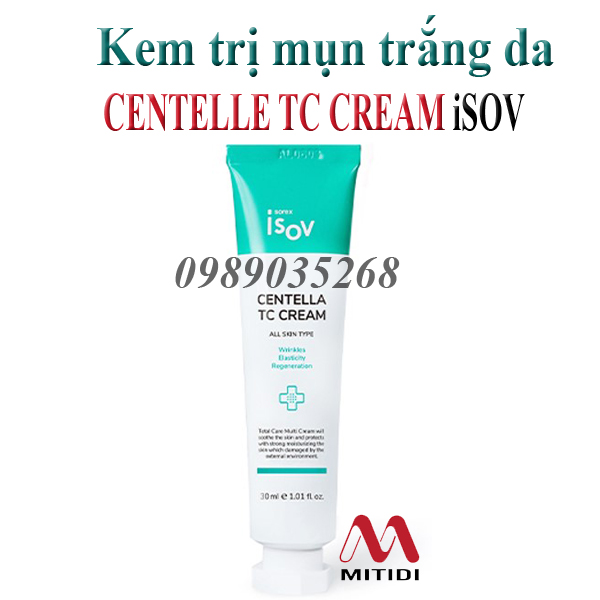 Kem trị mụn trắng da iSOV Centella TC Cream