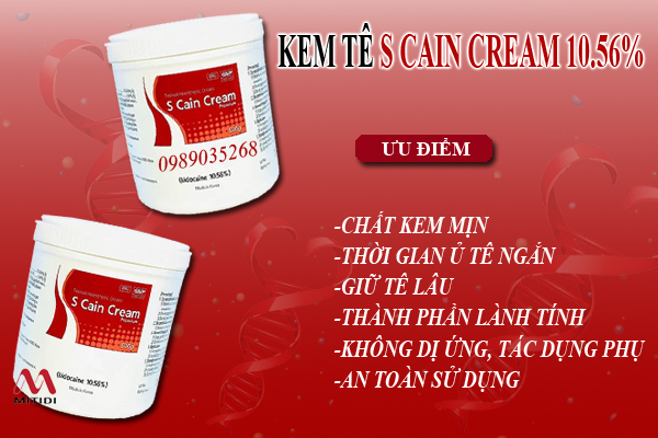 Kem ủ tê S Cain Cream 10.56%