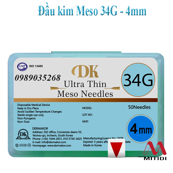Đầu kim Meso 34G DK Ultra Thin Meso needles