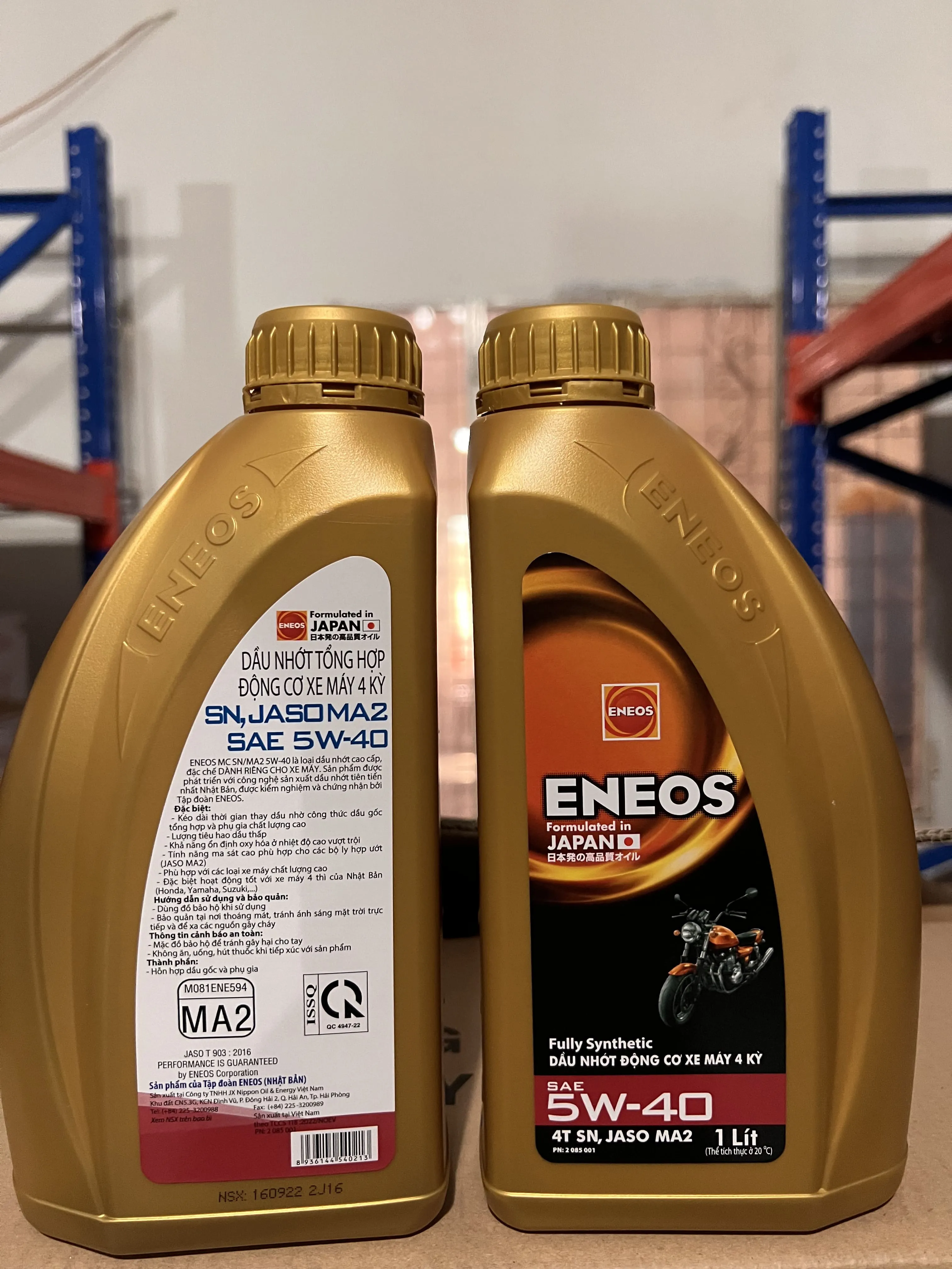 Dầu nhớt xe côn tay ENEOS MC SN/MA2 5W40