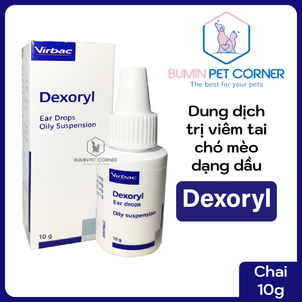Dung dịch trị viêm tai cho chó mèo dạng dầu Virbac Dexoryl chai 10g