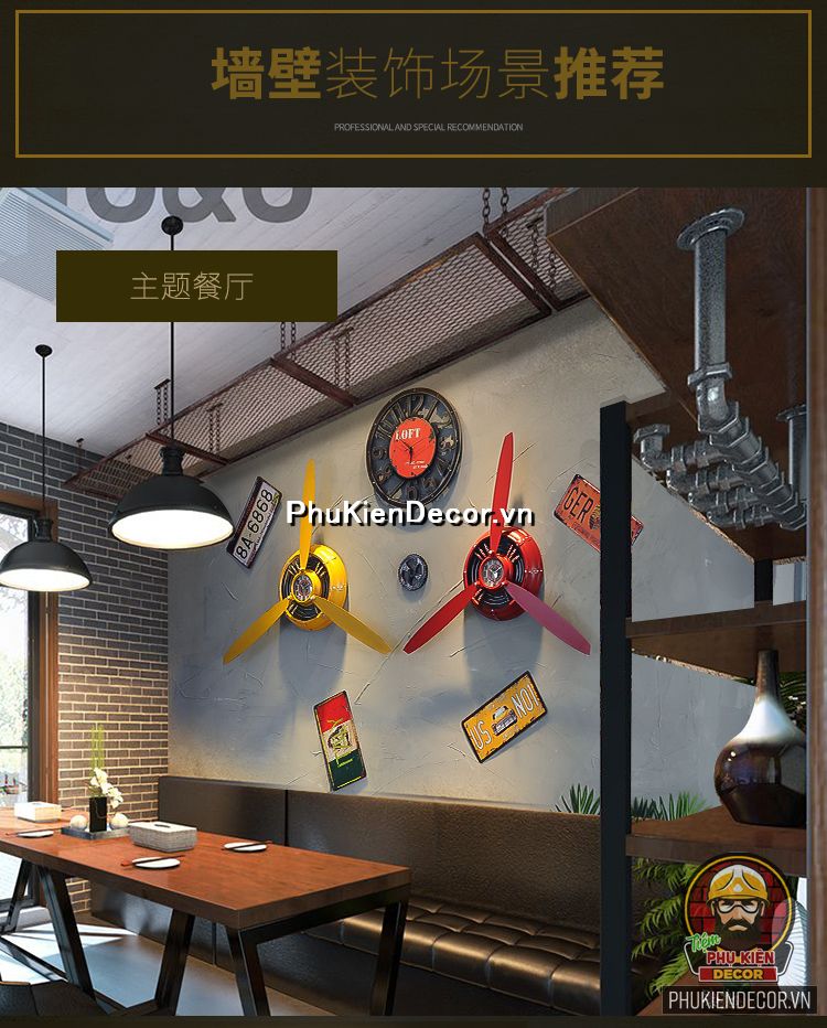 Cánh Quạt Đầu Máy Bay 3D Treo Tường Siêu Chất Cho Các Tín Đồ Đam Mê ...