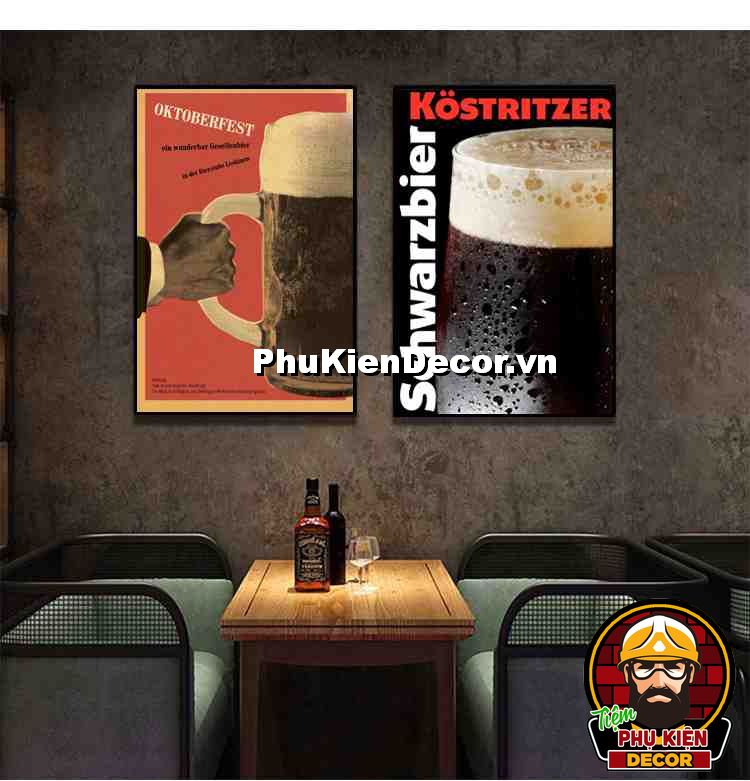 Tranh trang trí quán bar