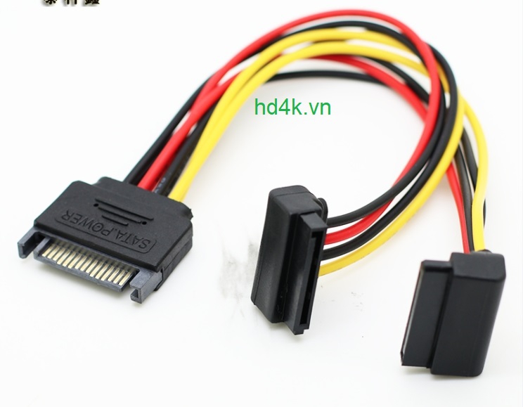 Cáp chia nguồn SATA 1 ra 2 góc 90