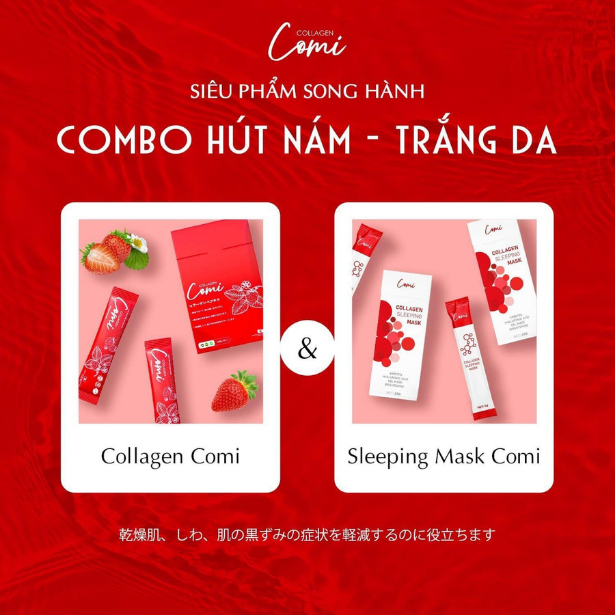 Nước uống collagen comi nhật bản hút nám trắng da