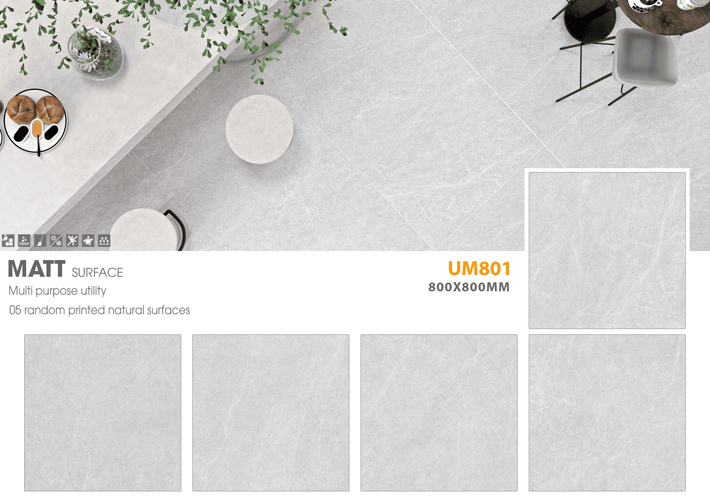 GẠCH PORCELAIN 80X80 UM801 - UM SERIES