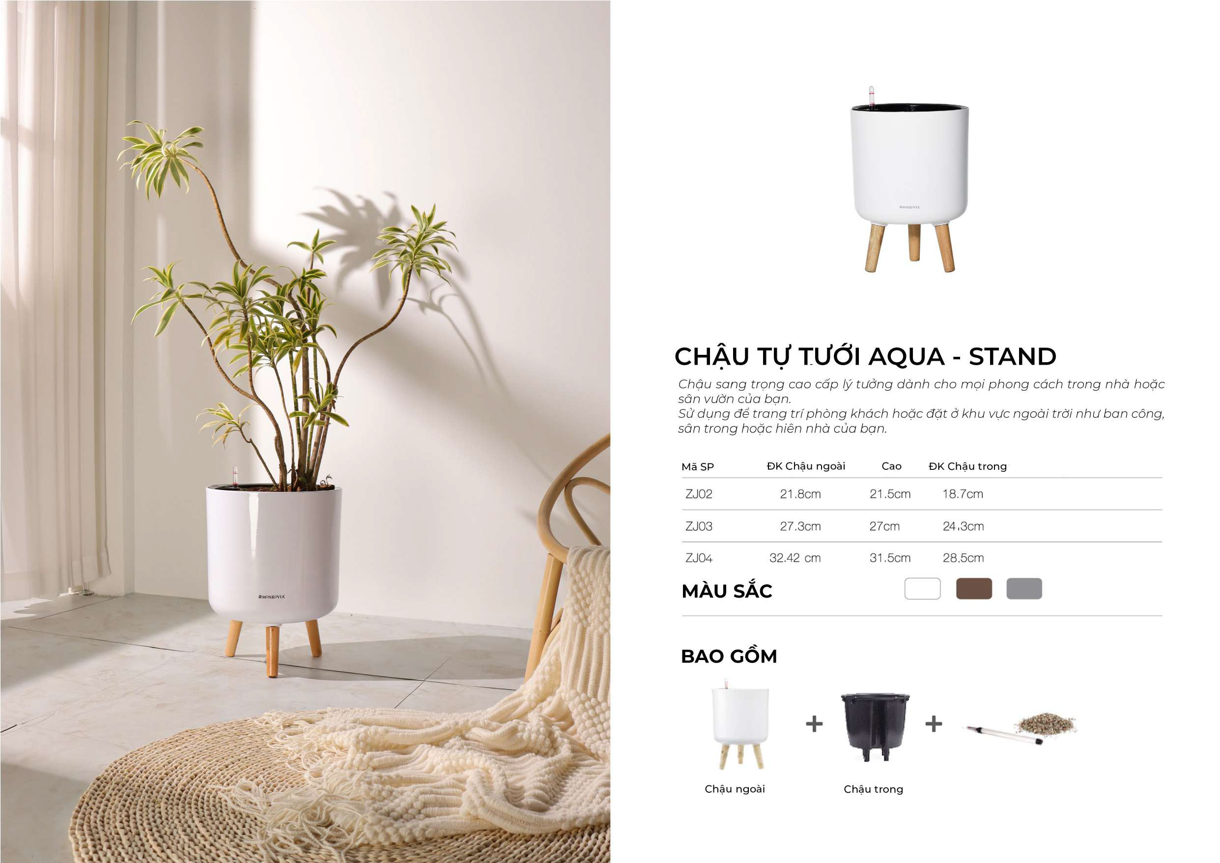 Chậu Tự Dưỡng Để Bàn AQUA-Stand