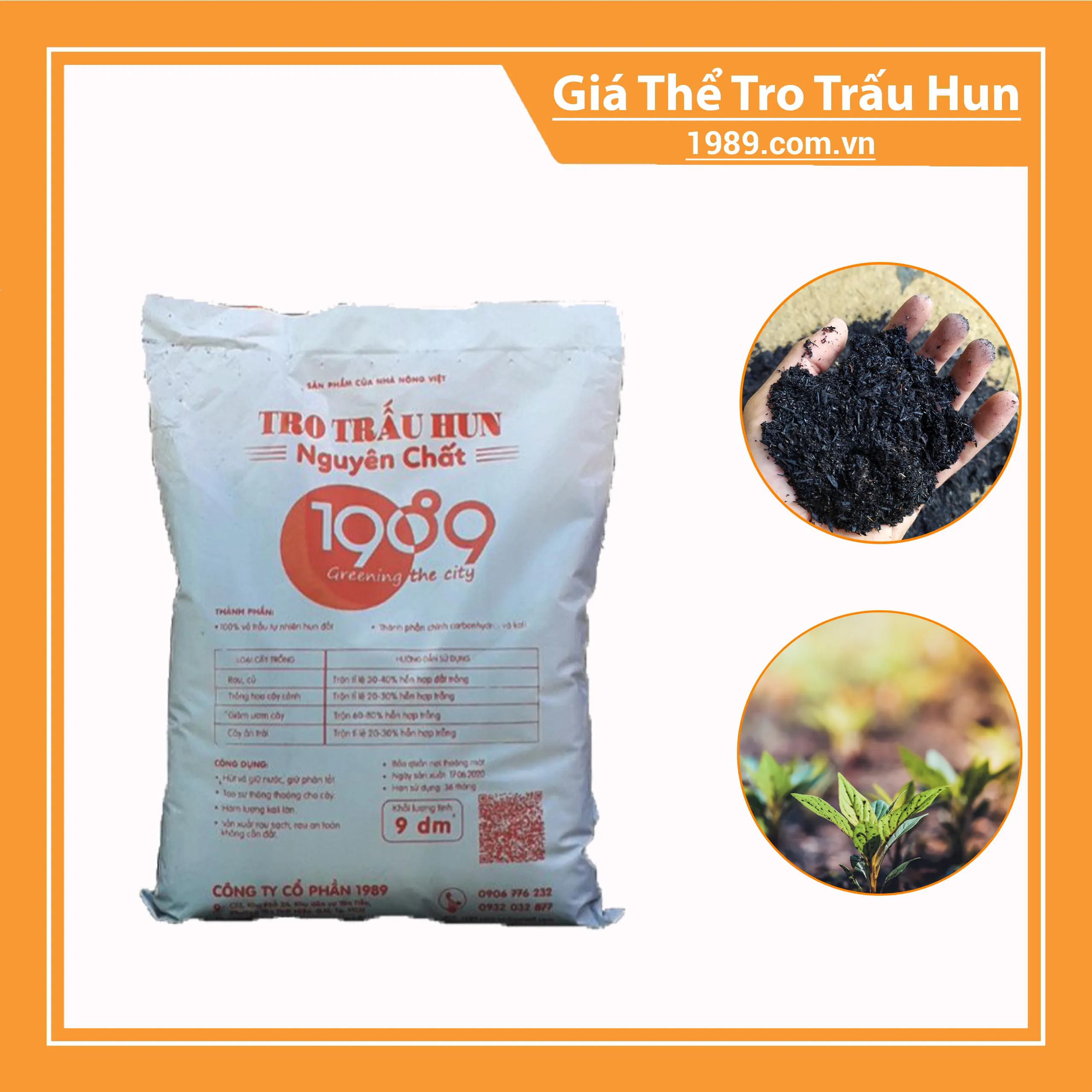 Giá Thể Tro Trấu Hun 1989