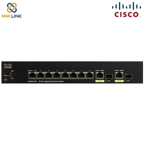 Cisco SG250-10P 10-port Gigabit PoE Switch