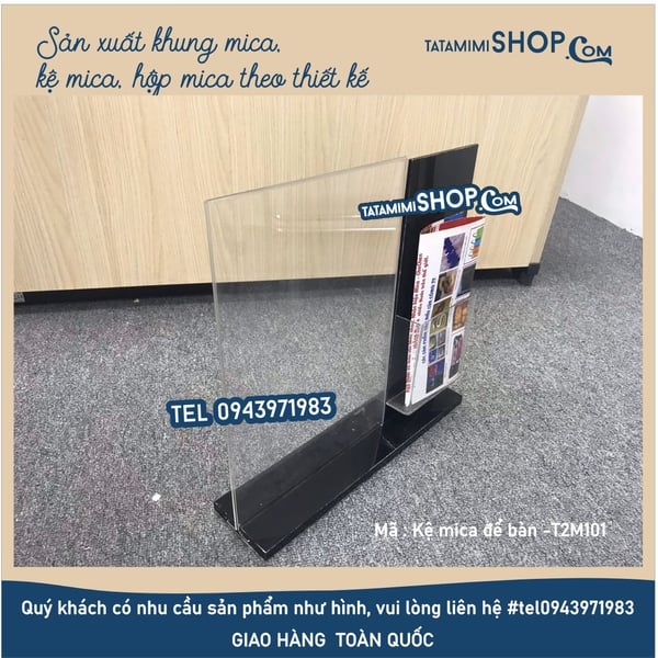 Thùng tips box mica đen
