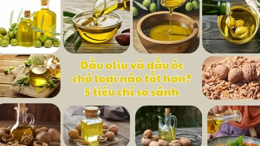 Dầu oliu và dầu óc chó loại nào tốt hơn cho sức khỏe?