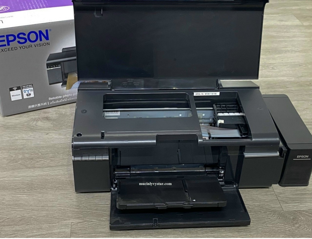 Máy in phun màu Epson L805 in decal tem nhãn