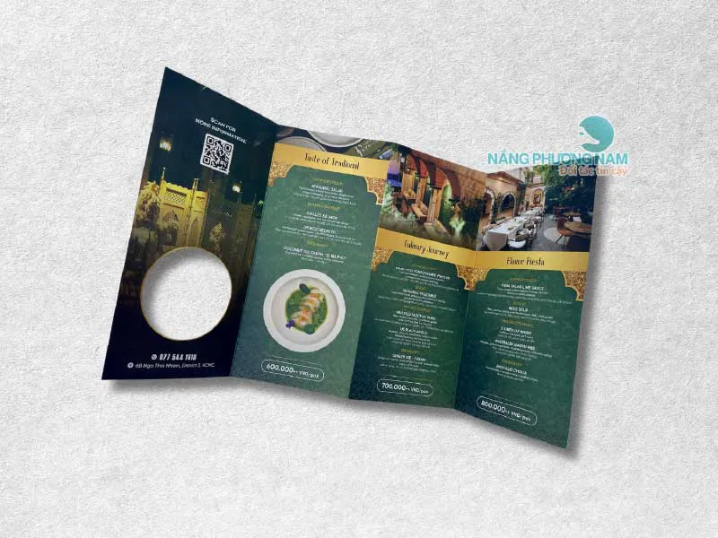 In menu gấp 4 - Menu giấy gấp Lumiere Byblos Villa