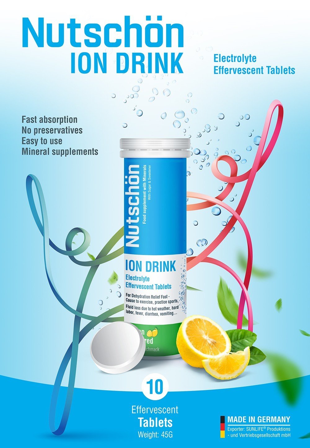 Thực phẩm bảo vệ sức khỏe Sủi điện giải NutschÖn – ION Drink ...