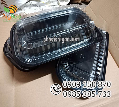 Bán giá rẻ nhất hộp nhựa đế đen HT17 1 ngăn, 2 ngăn