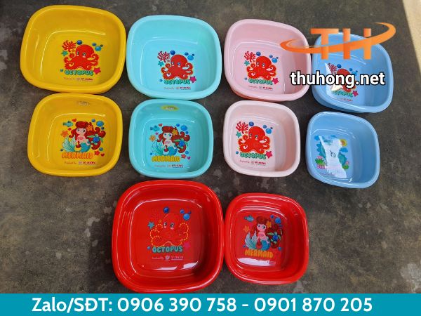 Giao Sỉ Thau Nhựa Vuông Thau Nhựa Tròn Nhiều Màu Đủ Kích Thước