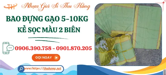 Bao gạo 5-10kg sọc màu 2 biên giá bao nhiêu