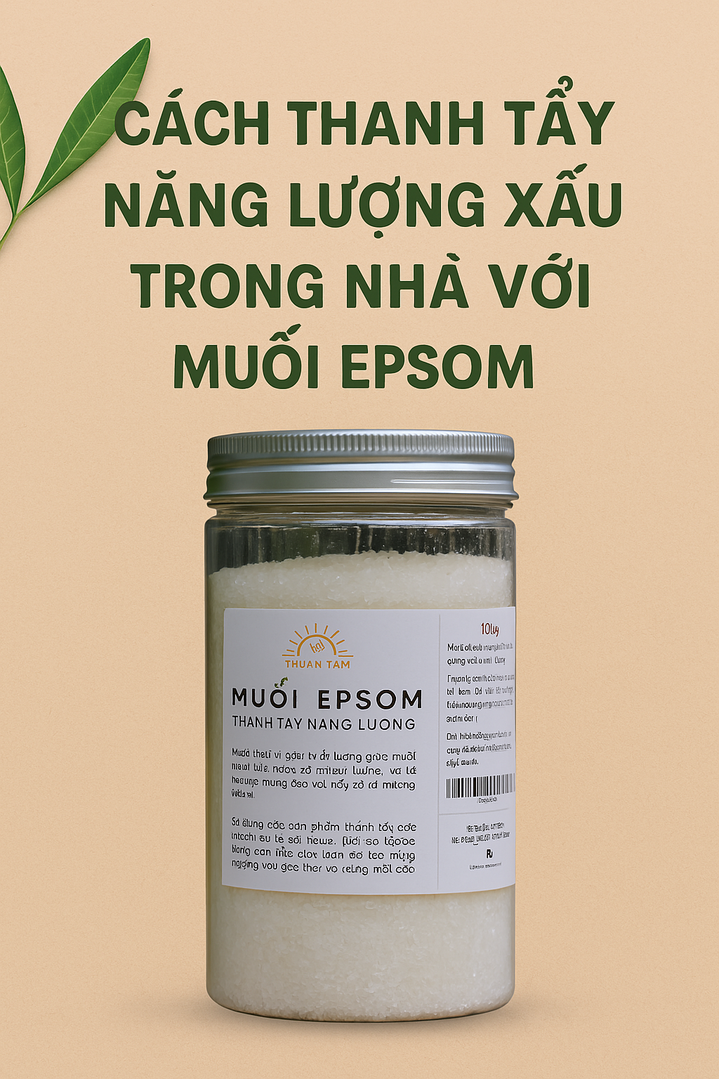 Cách thanh tẩy năng lượng xấu trong nhà với muối Epsom