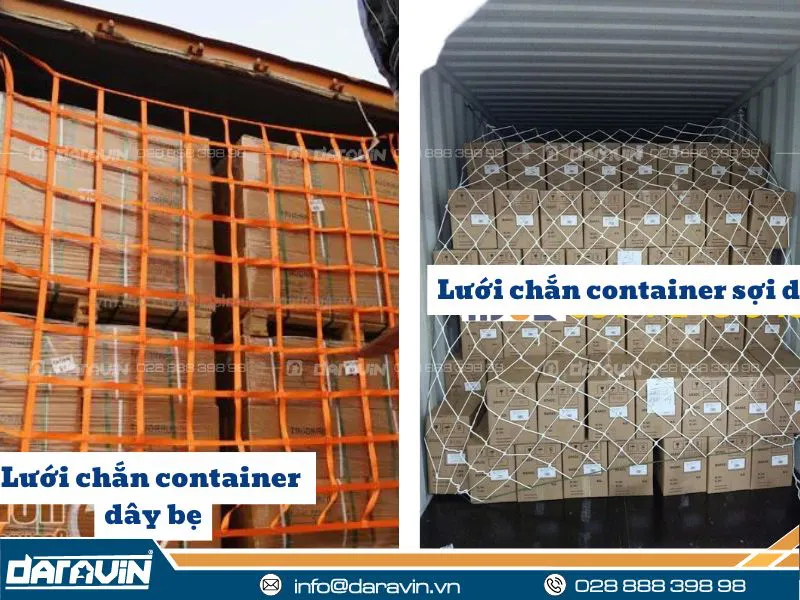 Các loại lưới chắn container - chằng hàng đuôi xe container