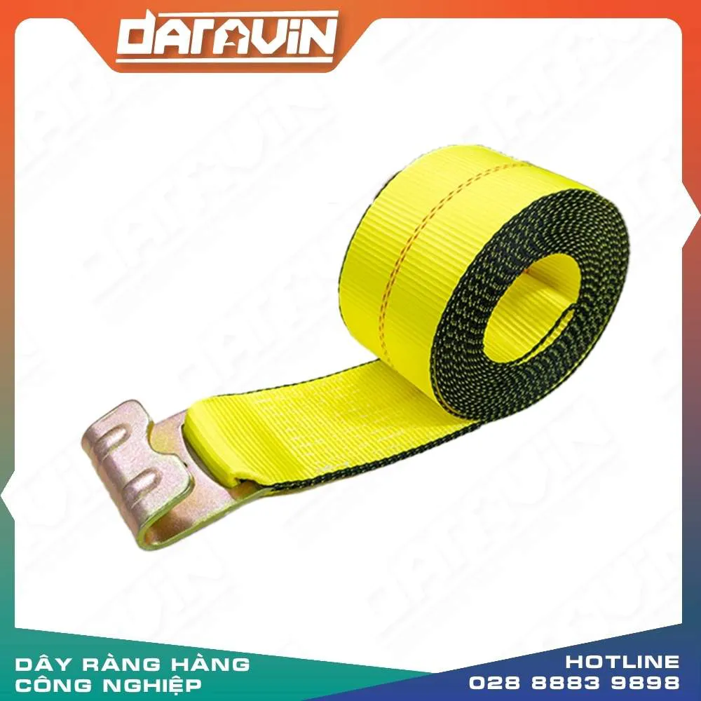 Dây đai chằng hàng bản 100mm móc Flat