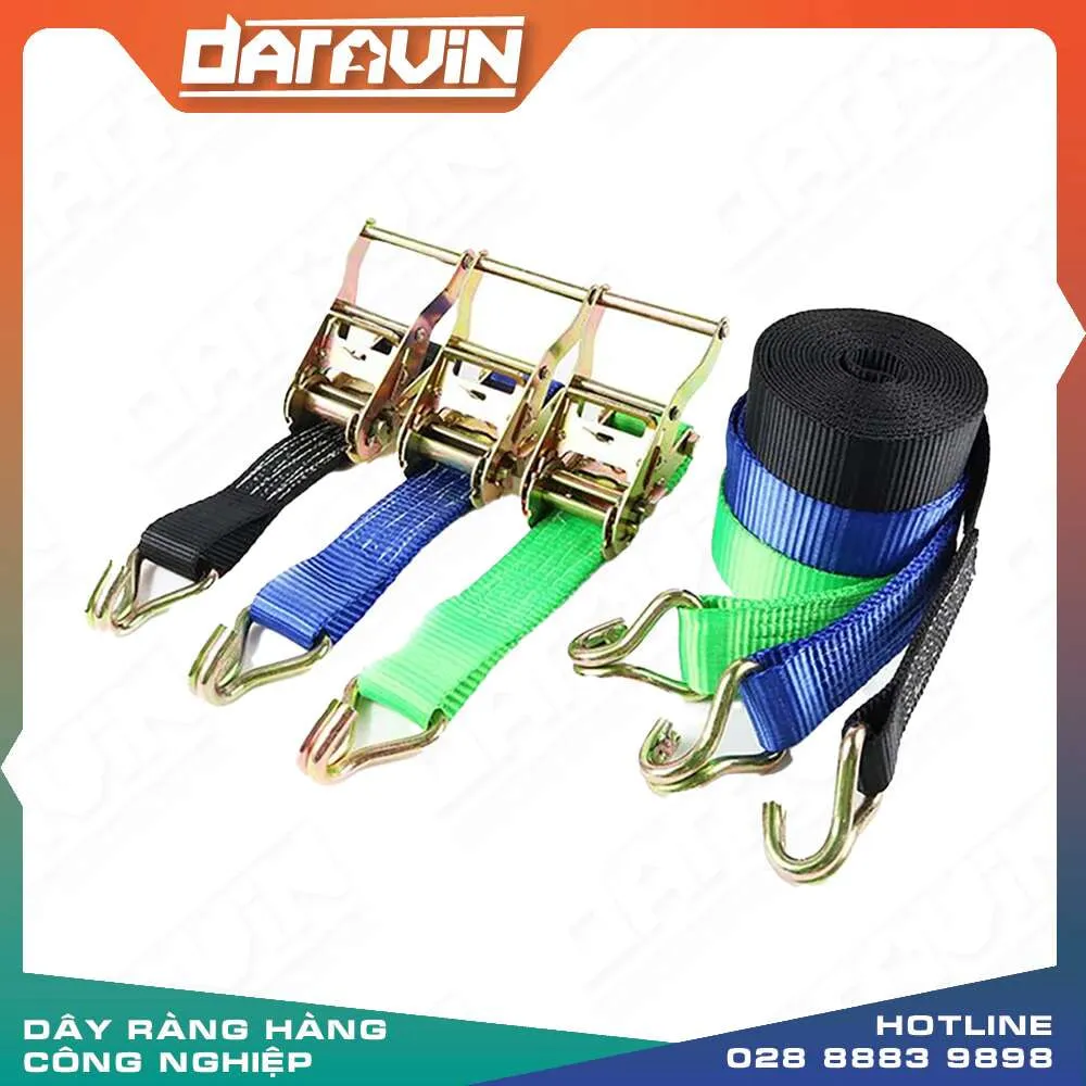 Dây tăng đơ bản 38mm tải 2 tấn móc J