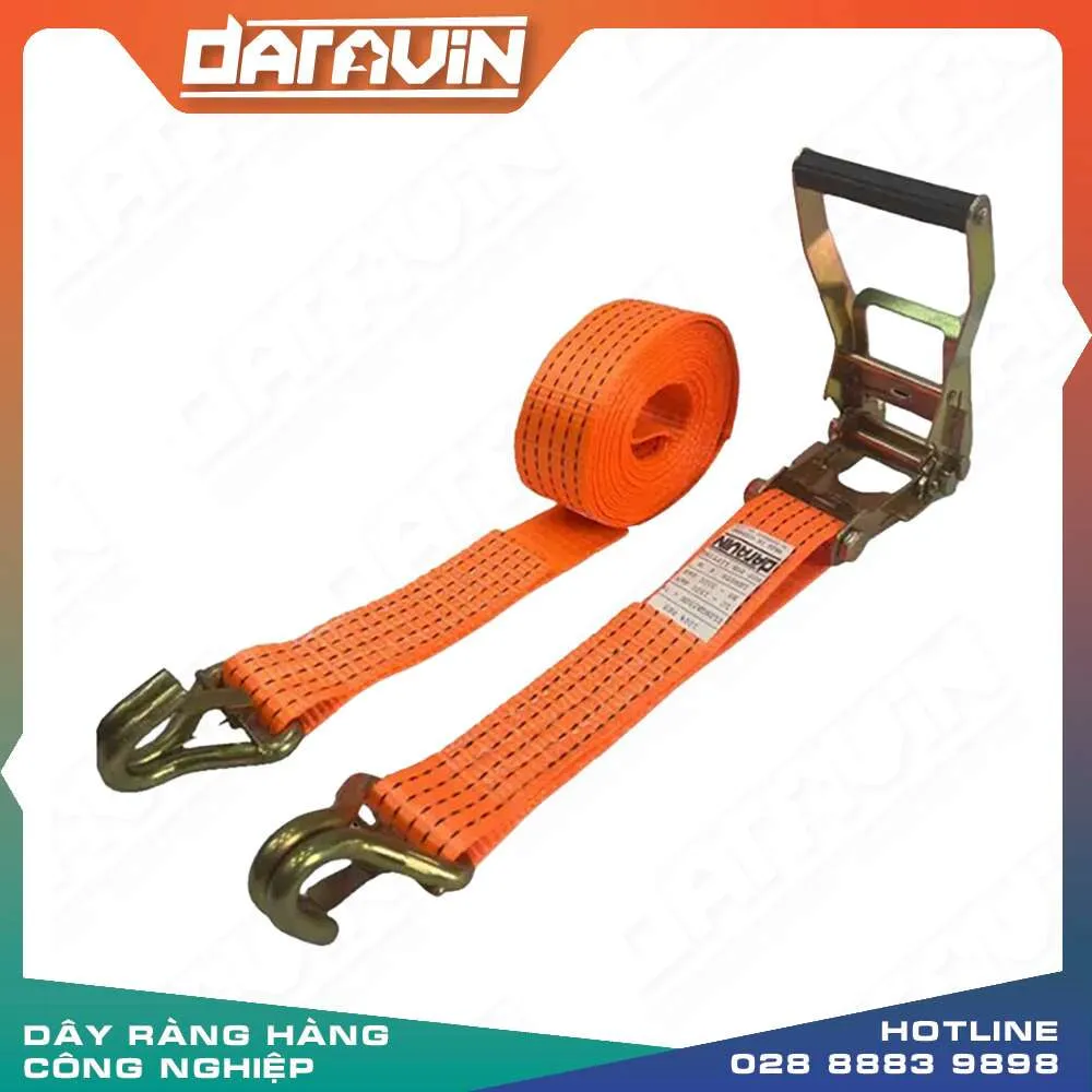 Ratchet Tie Down Straps - 11,000 lb 2-inch width J hook and latch