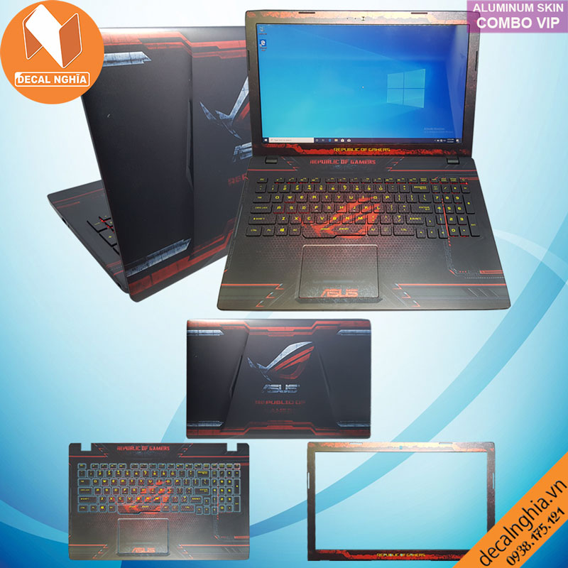 Aluminum skin dán laptop Asus Rog GL753V