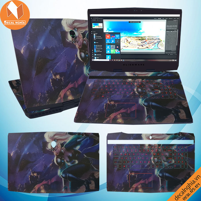 Aluminum Skin dán Laptop Alienware M17