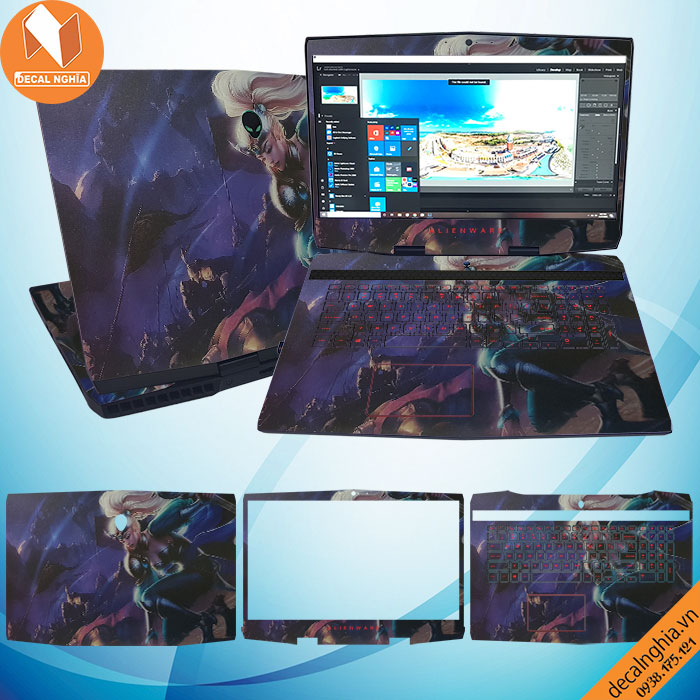 Aluminum Skin dán Laptop Alienware M17