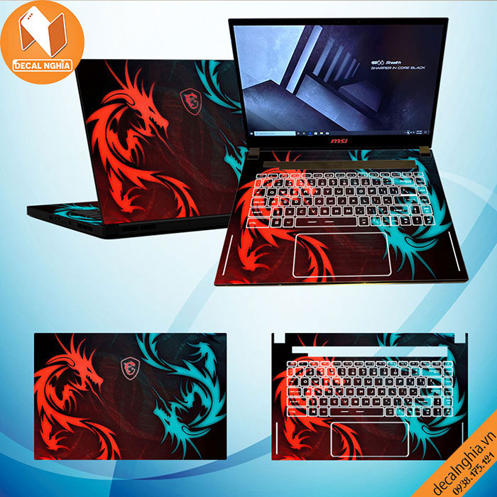Aluminum skin dán laptop MSI GS66