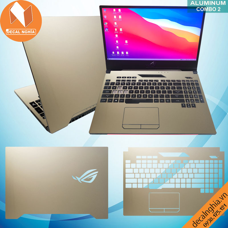 Aluminum dán laptop Asus Rog Strix Scar II GL504G