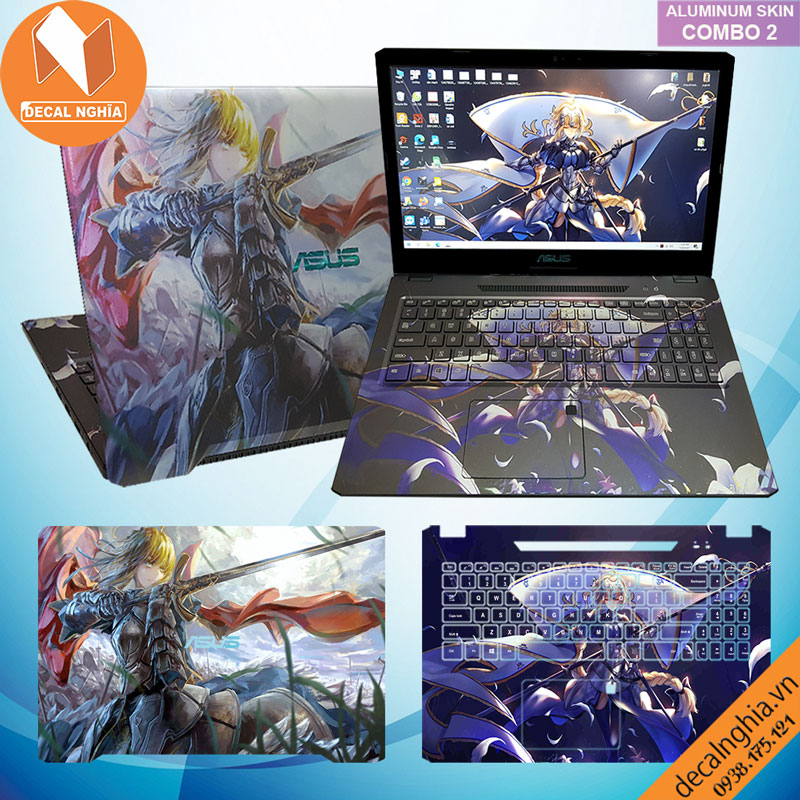 Aluminum skin dán laptop Asus D570D